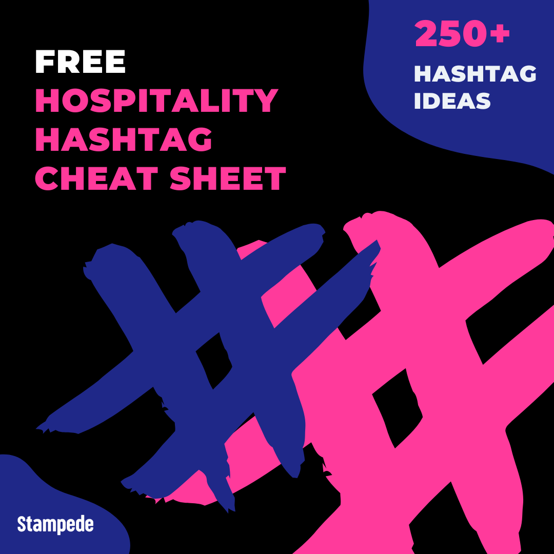 Hospitality Hashtag Cheat Sheet - Stampede
