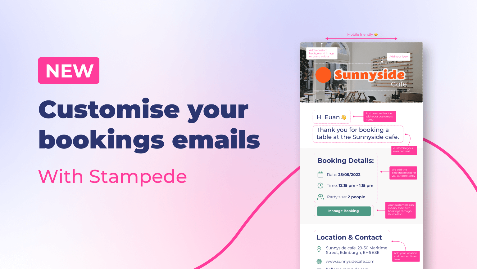Strengthen Your Brand With Customised Booking Emails - Stampede